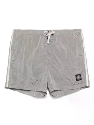 Stone Island Logo-patch Swim Shorts - Grey