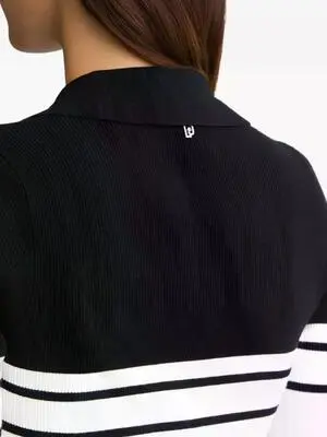 Liu Jo Striped Polo Shirt - White