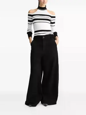 Liu Jo Striped Stud-detail Sweater