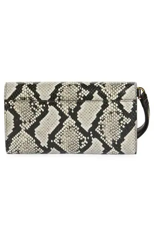 TOM FORD Tara Python Embossed Leather Wristlet