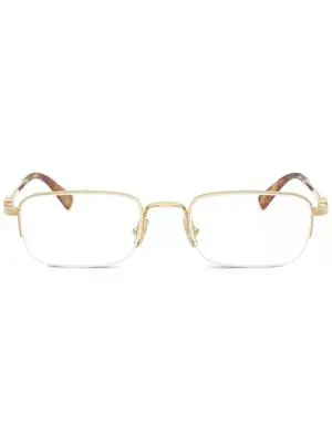 Miu Miu Rectangle-frame Glasses - Gold