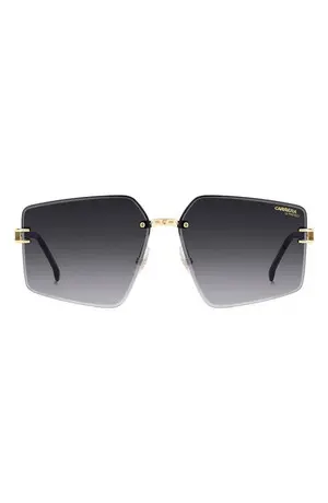 Carrera Eyewear 63mm Gradient Rimless Square Sunglasses - Gold Black/ Dark Grey Sf