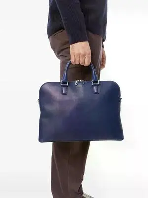 Shinola Leather Briefcase - Purple