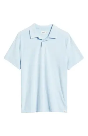 FAIR HARBOR Terry Cloth Polo - Light Blue