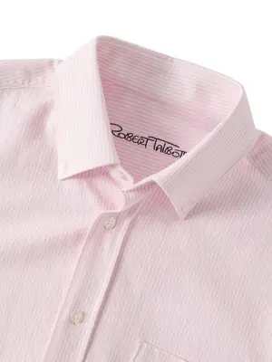 Robert Talbott Harrison Button Down Oxford Shirt - Pink Stripe
