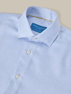 Robert Talbott Reynolds Hopsack Contemporary Fit Shirt - Blue