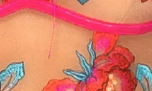MAPALE Embroidered Mesh Lace-up Bralette & Thong Set