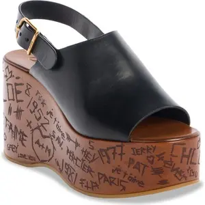 Chloé Maxime Platform Slingback Sandal - Black