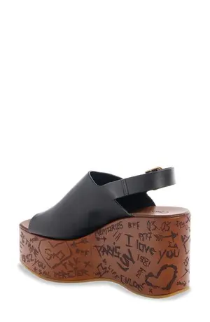 Chloé Maxime Platform Slingback Sandal - Black