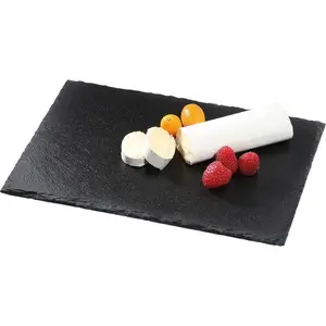 CILIO Slate Serving Board For Cheese And Appetizers, Rectangular - Black