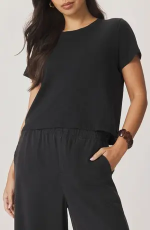 Splendid Louisa Short Sleeve T-shirt - Black