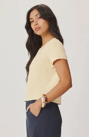 Splendid Lousia Short Sleeve T-shirt - Honeysuckle Beige