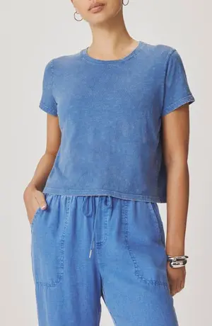 Splendid Louisa Short Sleeve T-shirt - Perfect Blue