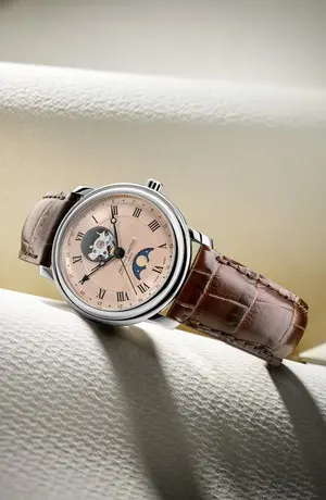 FREDERIQUE CONSTANT Heart Beat Moon Phase Automatic Strap Watch