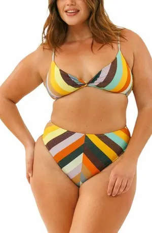 BILIBLOND Bikini Bottom Rocky 70's Stripes - Colorful Lurex