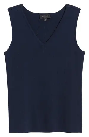 TAHARI ASL V-neck Sweater Tank