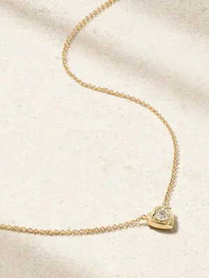 STONE AND STRAND Tie The Knot 10-karat Diamond Necklace - Gold