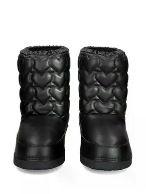 Moschino Logo-print Quilted Boots - Black