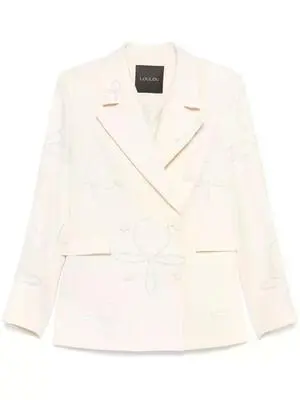 LOULOU Rhinestone-embellished Double-breasted Blazer