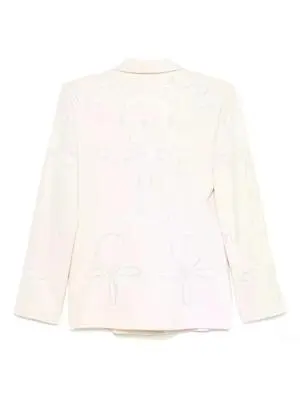 LOULOU Rhinestone-embellished Double-breasted Blazer