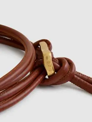 REISS Tara Sculpted Buckle Tie Belt