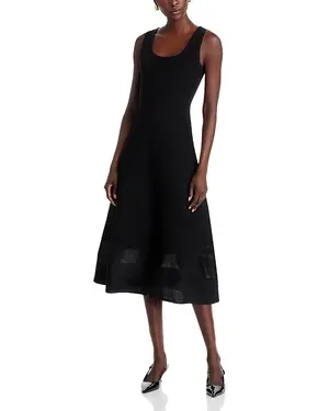 Misook Fit & Flare Midi Dress