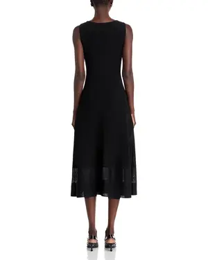 Misook Fit & Flare Midi Dress