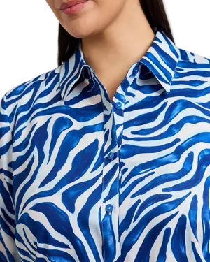 Foxcroft Zoey Long Sleeve Zebra Shirt