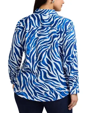Foxcroft Zoey Long Sleeve Zebra Shirt