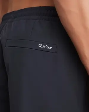 REISS Cliff Plain 4.9" Swim Shorts - Navy