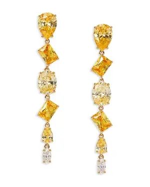 Nadri Palm Springs Linear Drop Earrings - Gold