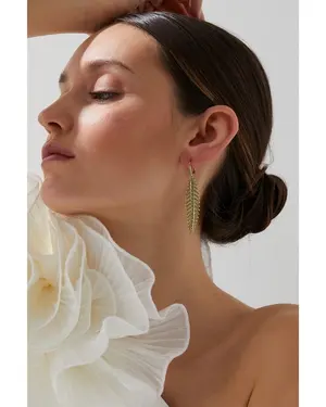 Nadri Palm Springs Leaf Drop Earrings