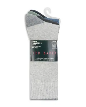 Ted Baker London Terry Crew Socks, Pack Of 3 - Black