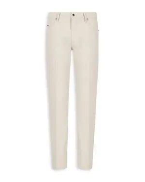 Emporio Armani Regular Fit Stretch Cannette Trousers - Beige