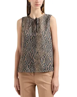 Emporio Armani Tie Neck Blouses