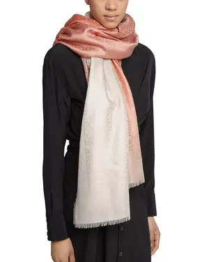 FERRAGAMO Gancini Scarf - Pink/apricot