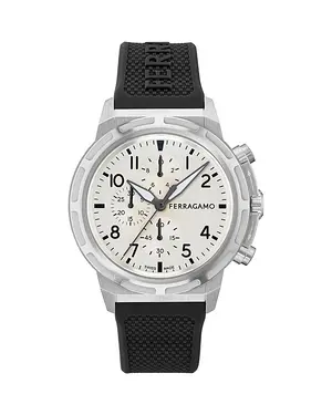 FERRAGAMO Sport Chronograph, 44mm - Silver/black