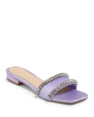 Cinq À Sept Catherine Slide Sandals - Lavender/clear