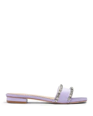Cinq À Sept Catherine Slide Sandals - Lavender/clear