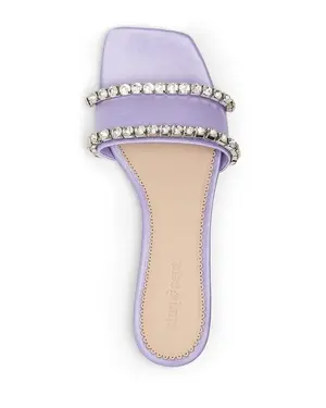 Cinq À Sept Catherine Slide Sandals - Lavender/clear