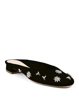 Cinq À Sept Callie Embellished Mules - Black/clear