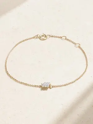 STONE AND STRAND Twinkling Twine 10-karat Diamond Bracelet - Gold