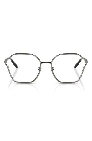 Versace 55mm Geometric Eyeglasses - Gunmetal