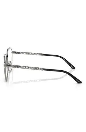 Versace 55mm Geometric Eyeglasses - Gunmetal