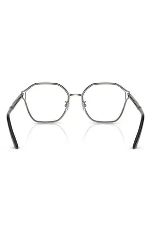 Versace 55mm Geometric Eyeglasses - Gunmetal