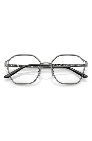 Versace 55mm Geometric Eyeglasses - Gunmetal