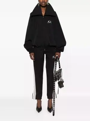 Balenciaga Logo-embroidered Jacket - Black