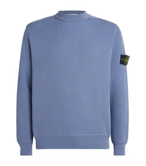 Stone Island Cotton Compass Crewneck Sweater - Blue