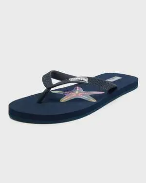 Vilebrequin Disco Stars Flip-flops - Blue