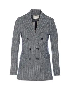 CIRCOLO 1901 Checked Double-Breasted Blazer - Blue